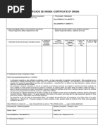 Certificado de Origen - Aduanas | PDF