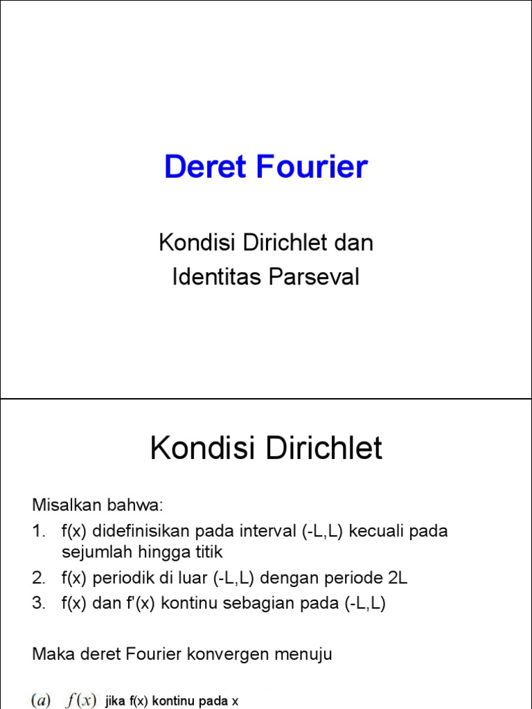 05 Deret Fourier - Identitas Parseval | PDF