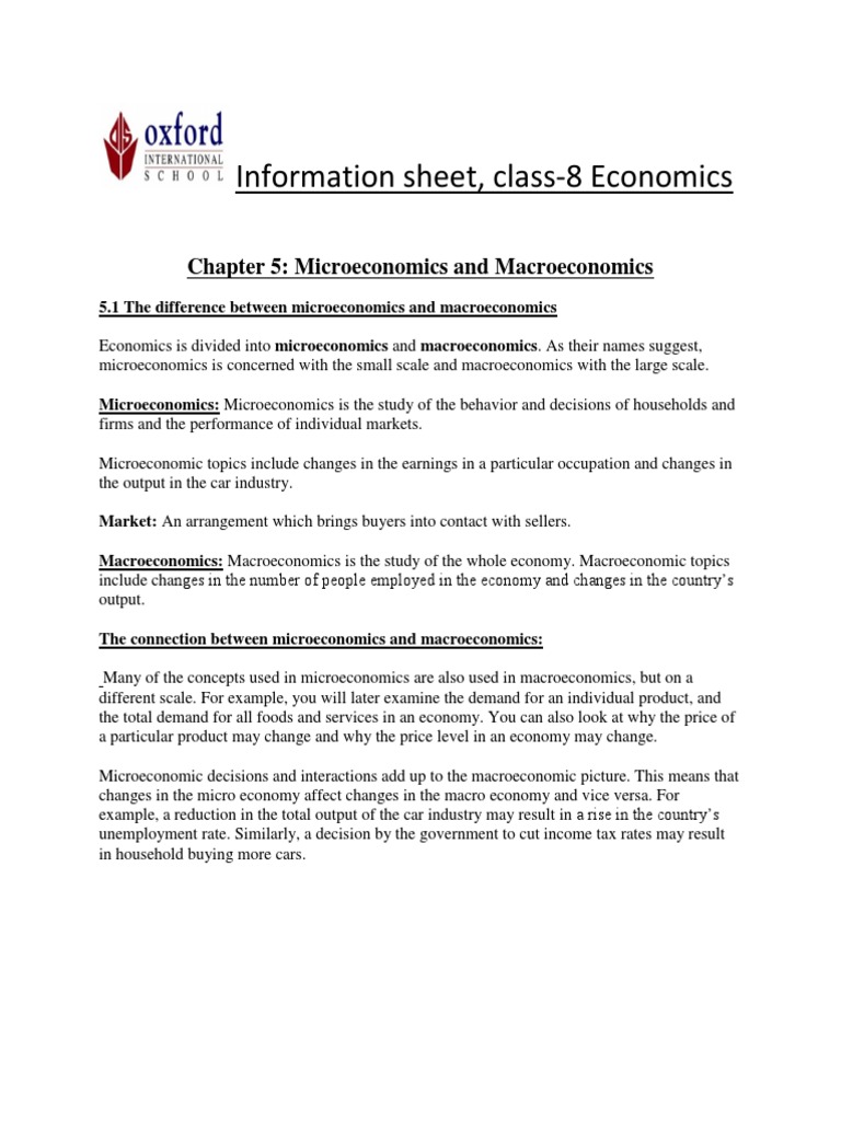 Micro vs Macro Economics Guide | PDF | Microeconomics | Macroeconomics