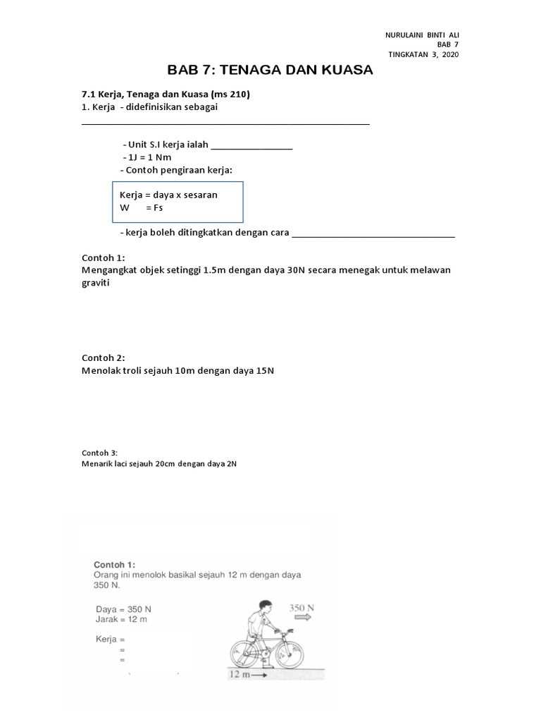 Modul Nota Sains BM BAB 7 Ting 3 PDF | PDF