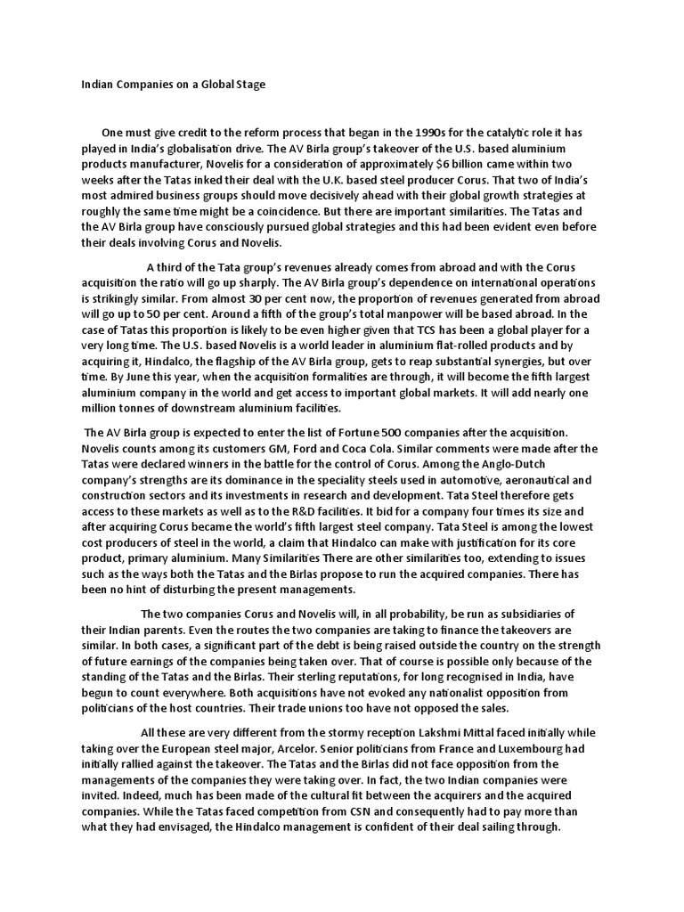 Case Study 2 International Business Strategies | PDF | Mergers And ...