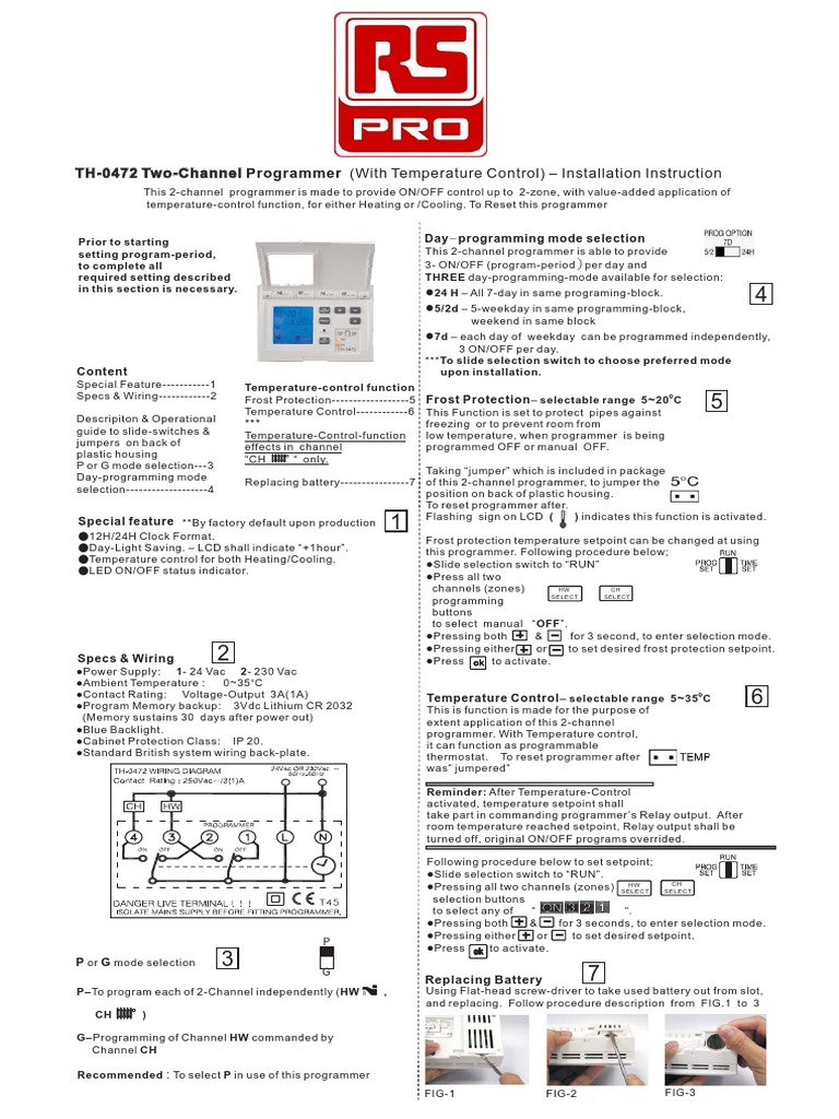TH-0472 Two-Channel Programmer (With Temperature Control ...