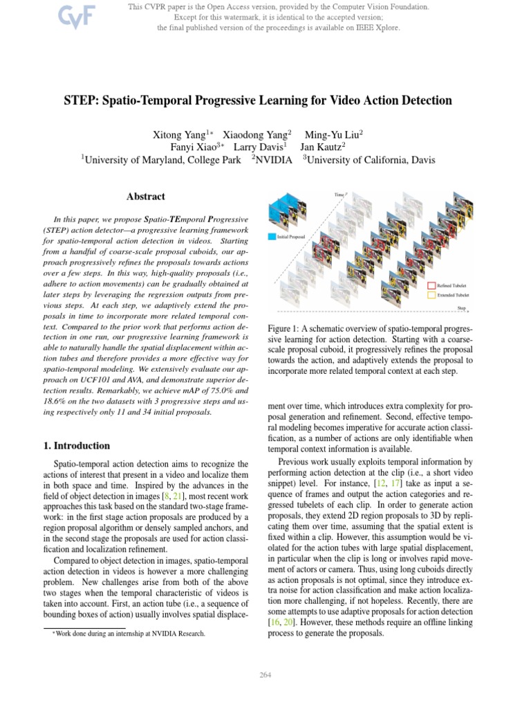Yang STEP Spatio-Temporal Progressive Learning For Video Action Detection CVPR 2019 Paper | PDF ...