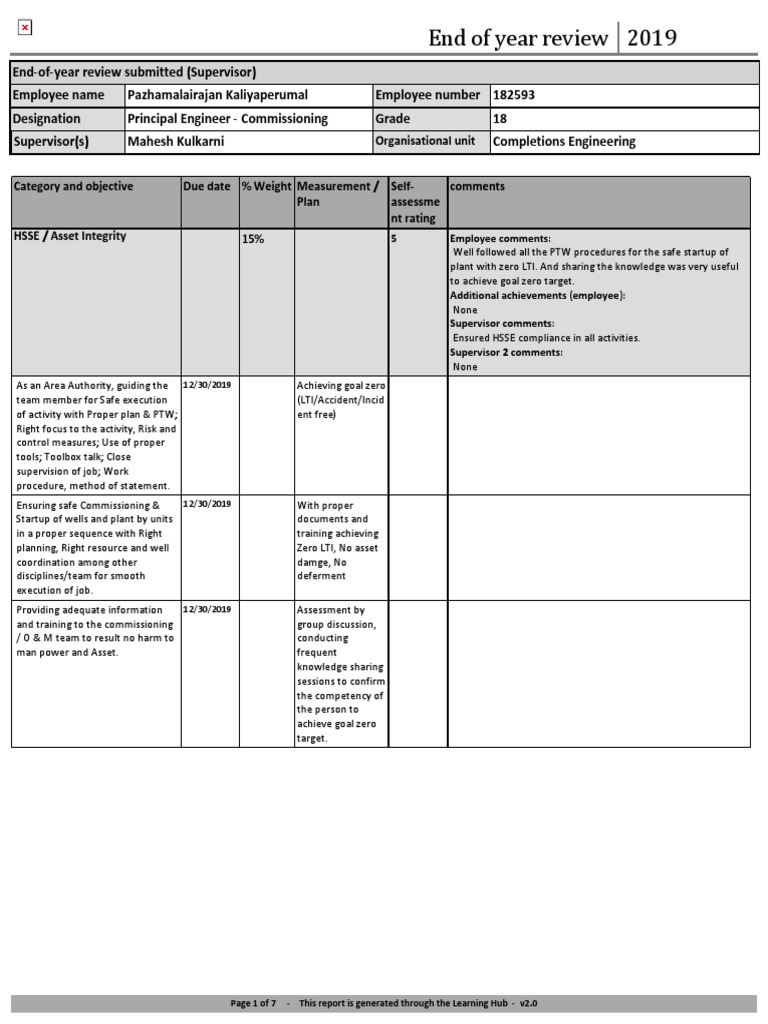 EOYR Individual Form Print | PDF | Behavior | Goal