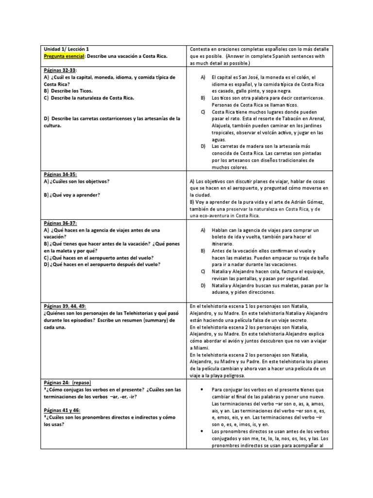 Vacaciones y cultura en Costa Rica | PDF | Costa Rica | Idiomas