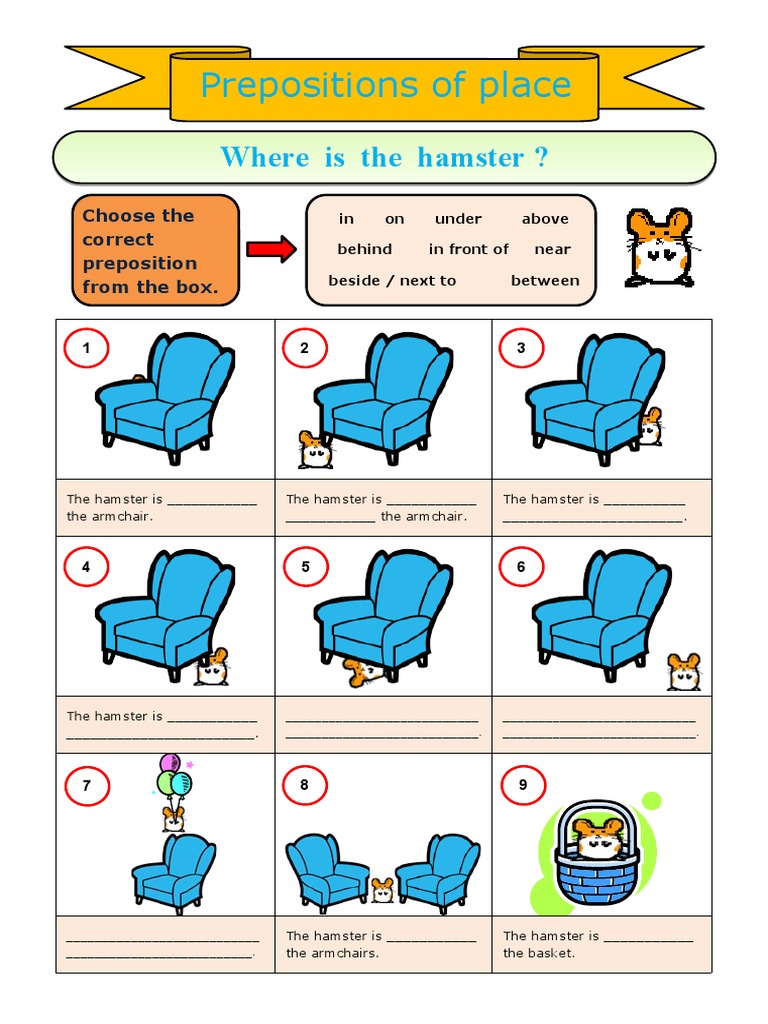 Prepositions of Place: Understanding Where the Hamster Is Through ...