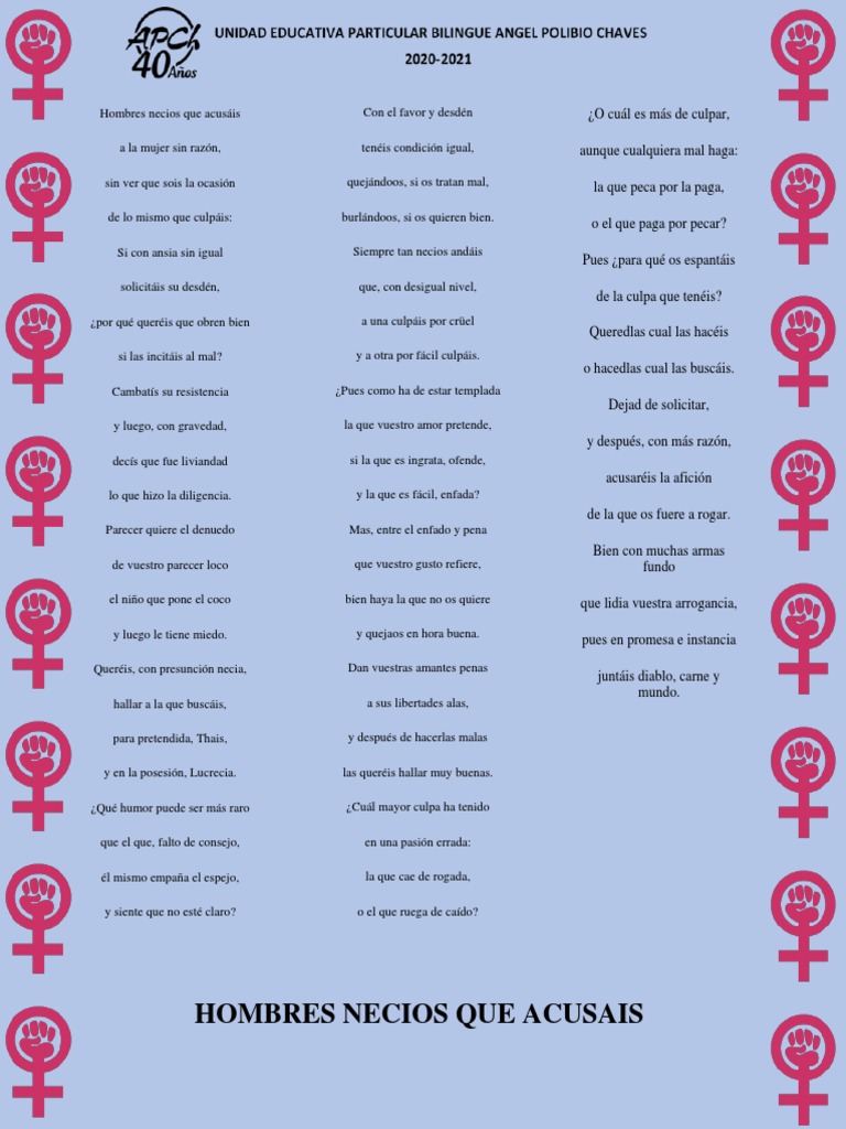 Análisis del poema "Hombres necios" | PDF | Poesía | Barroco