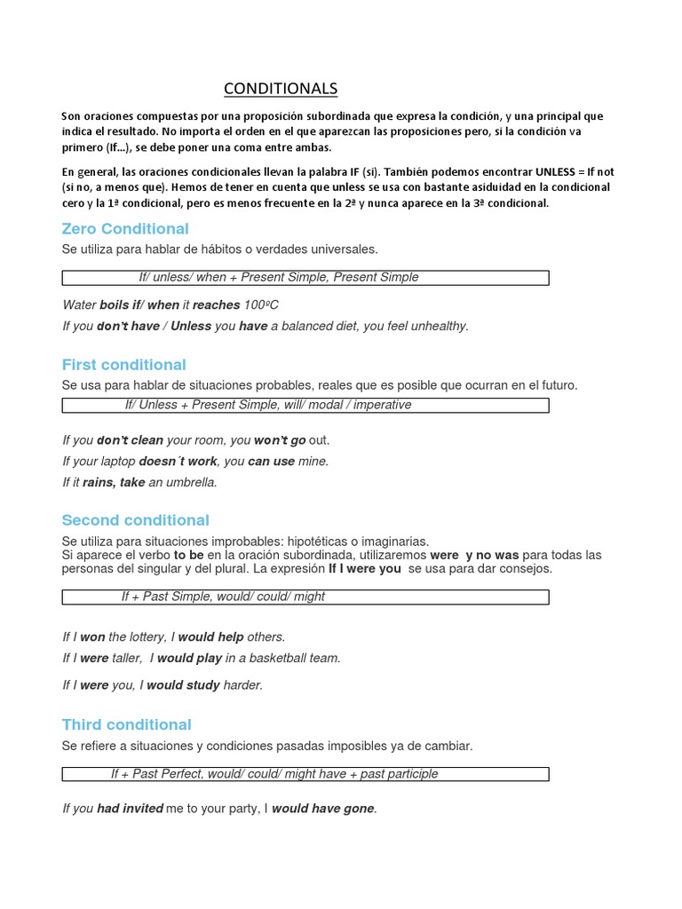 Conditionals PDF | PDF