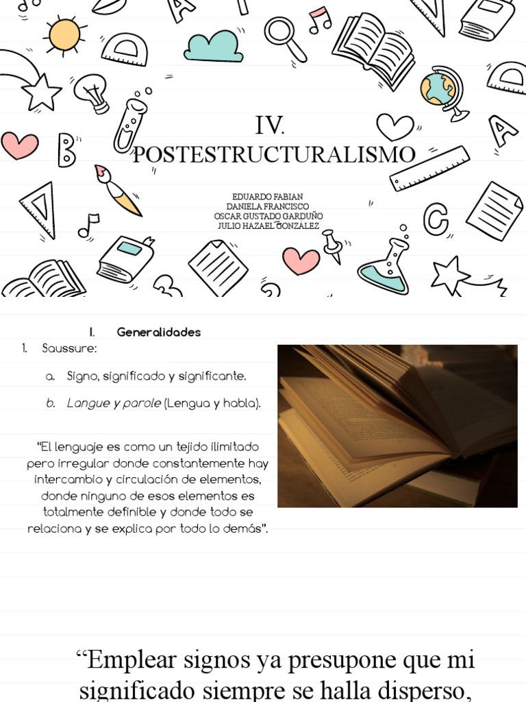 POSTESTRUCTURALISMO | PDF | Teorías filosóficas | Movimientos filosóficos