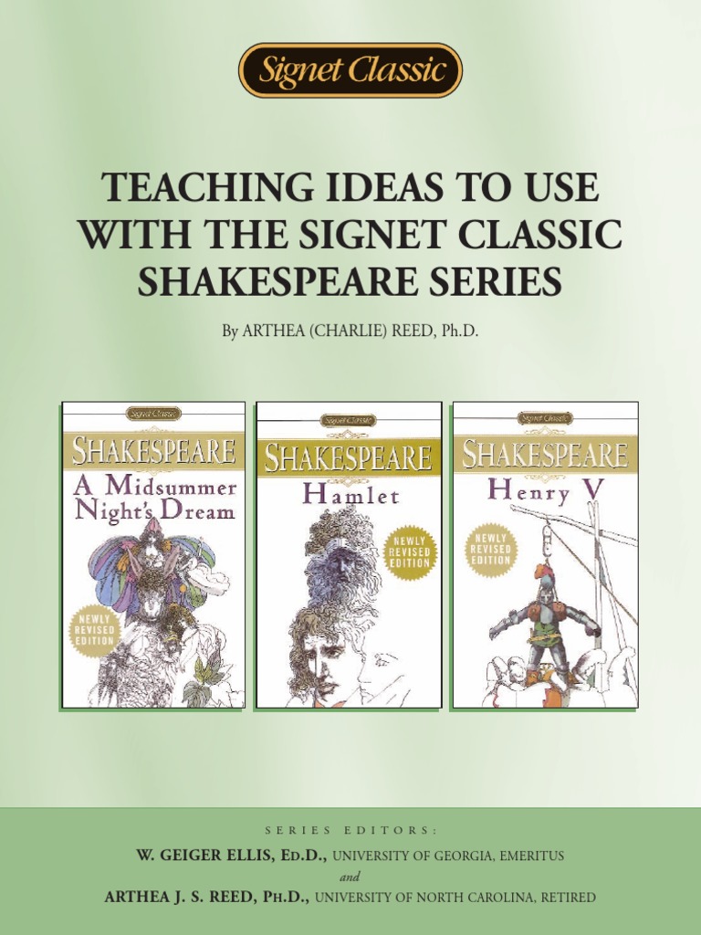 Teaching Ideas To Use With The Signet Classic Shakespeare Series | PDF ...