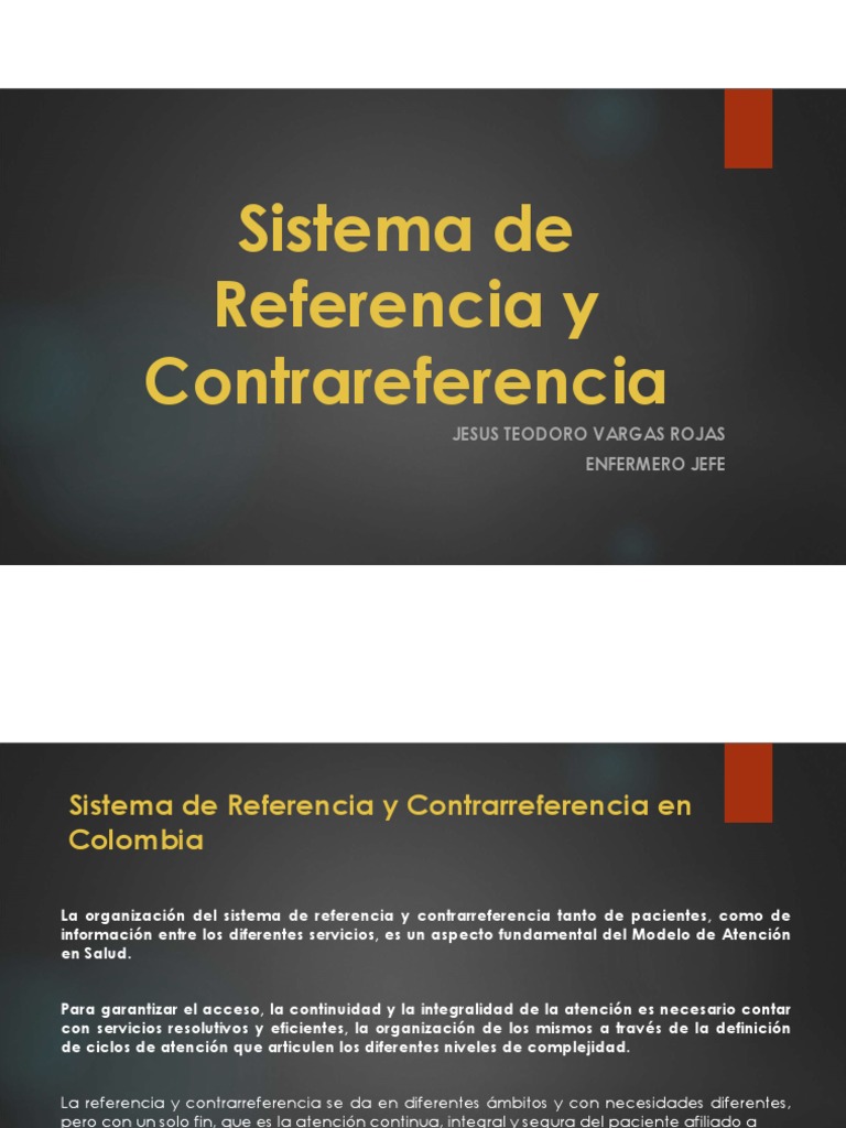 Sistema de Referencia y Contrareferencia PDF | PDF | Calidad (comercial) | Colombia