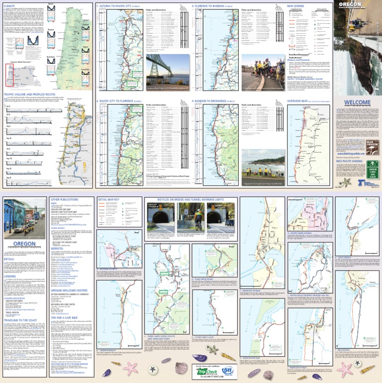 Oregon Coast Bike Route Map | PDF | Meteorological Phenomena | Earth ...