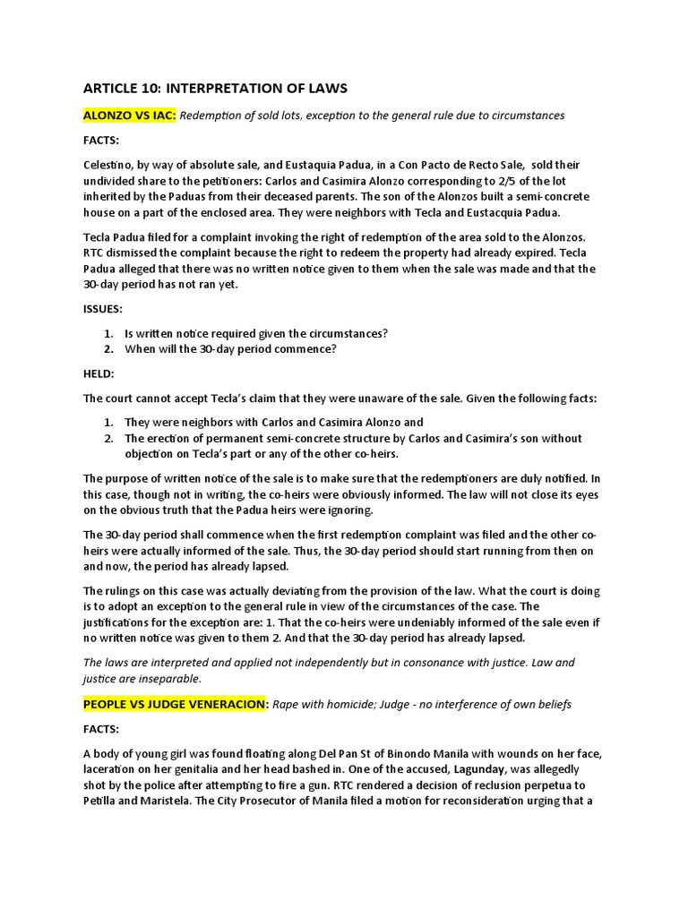 Interpretation of Laws | PDF | Judge | Complaint