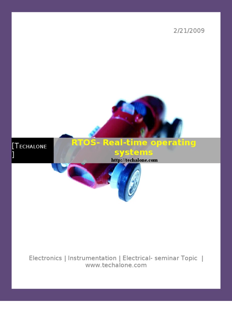 Rtos-Real-time Operating Systems: Echalone | PDF | Real Time Computing | Kernel (Operating System)