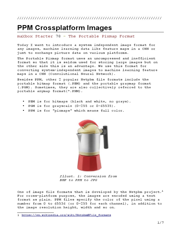 PPM Crossplatform Images: Maxbox Starter The Portable Pixmap Format | PDF
