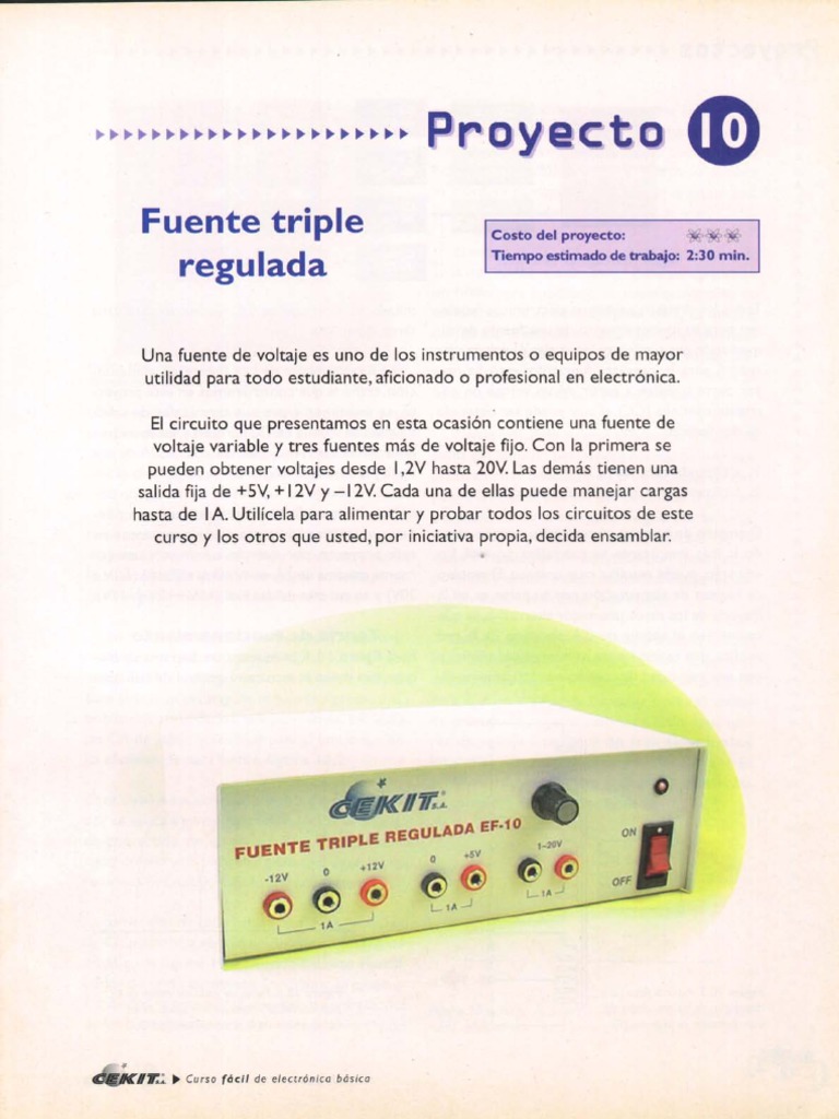 FUENTE DOBLE o TRIPLE REGULADA | PDF