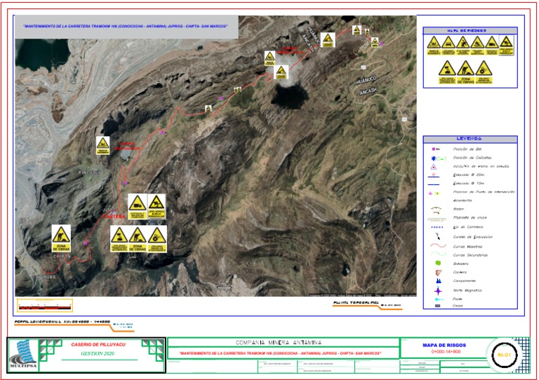 Mapa de Riesgos de la Carretera Tramo Km 106 (Conococha - Antamina ...