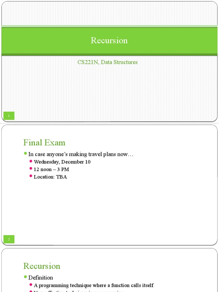 Chapter 6 - Recursion | PDF | Recursion | Mathematical Concepts