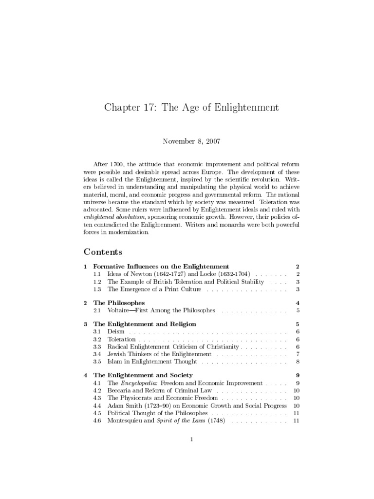 Chapter 17: The Age of Enlightenment | PDF | Business