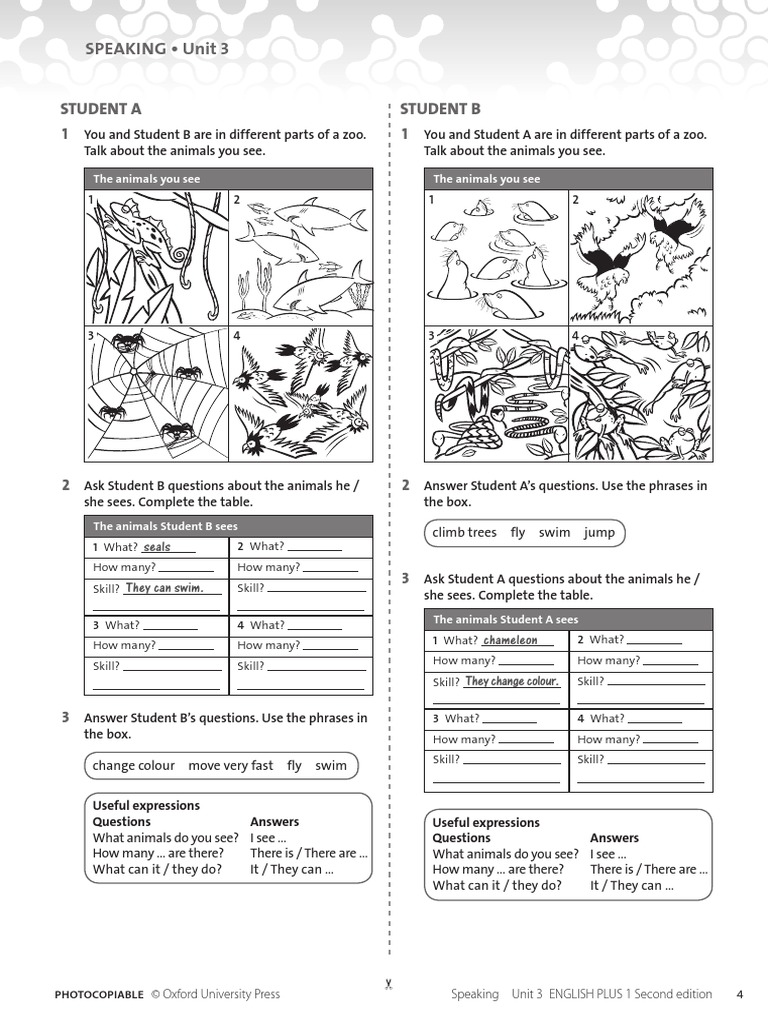Speaking - Unit 3: Student B Student A | PDF
