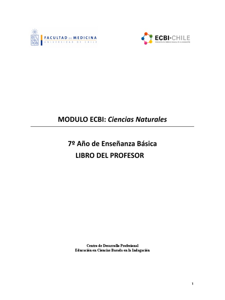 Libro ECBI 7º Básico Profesor Enero 2016 PDF | PDF | Adolescencia ...