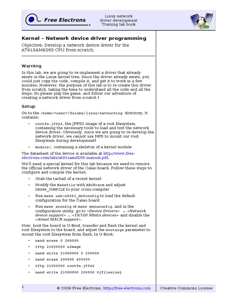Network Drivers Lab | PDF | Device Driver | Pointer (Computer Programming)