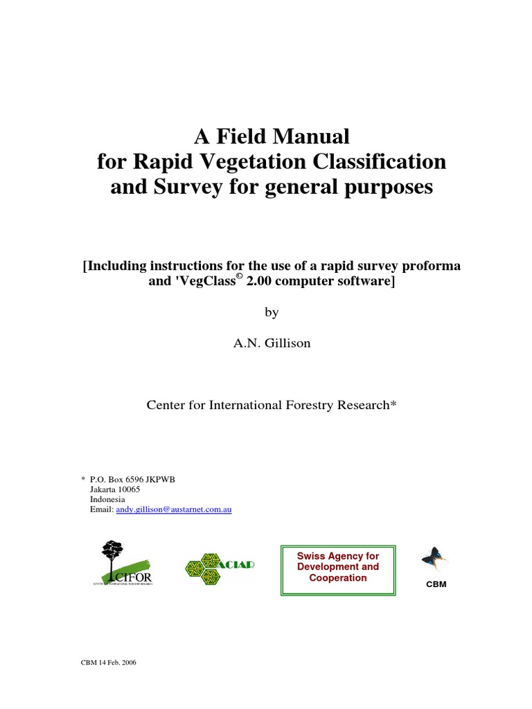 A Field Manual For Rapid Vegetation Classification and Survey For ...