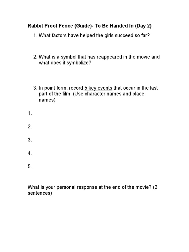 Rabbit Proof Fence | PDF