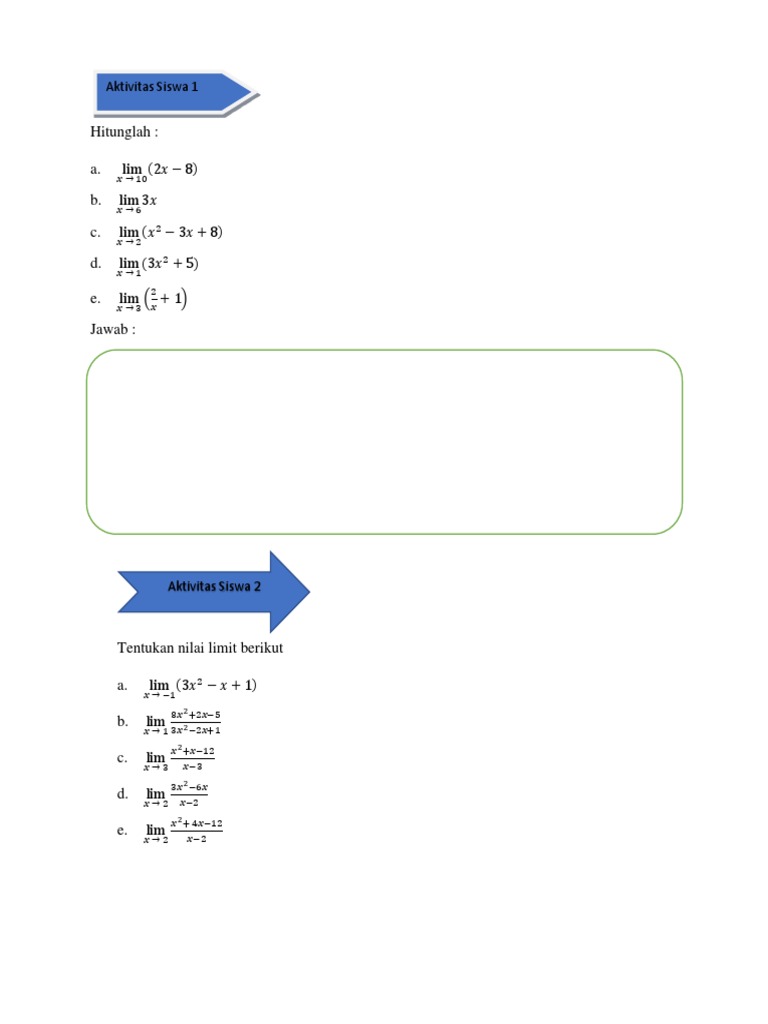 Tugas Limit Fungsi | PDF