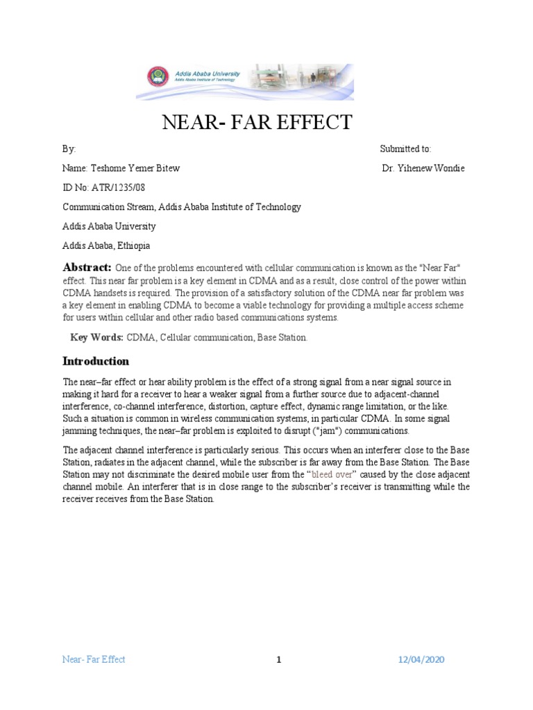 Near-Far Effect | PDF | Networks | Telecommunications