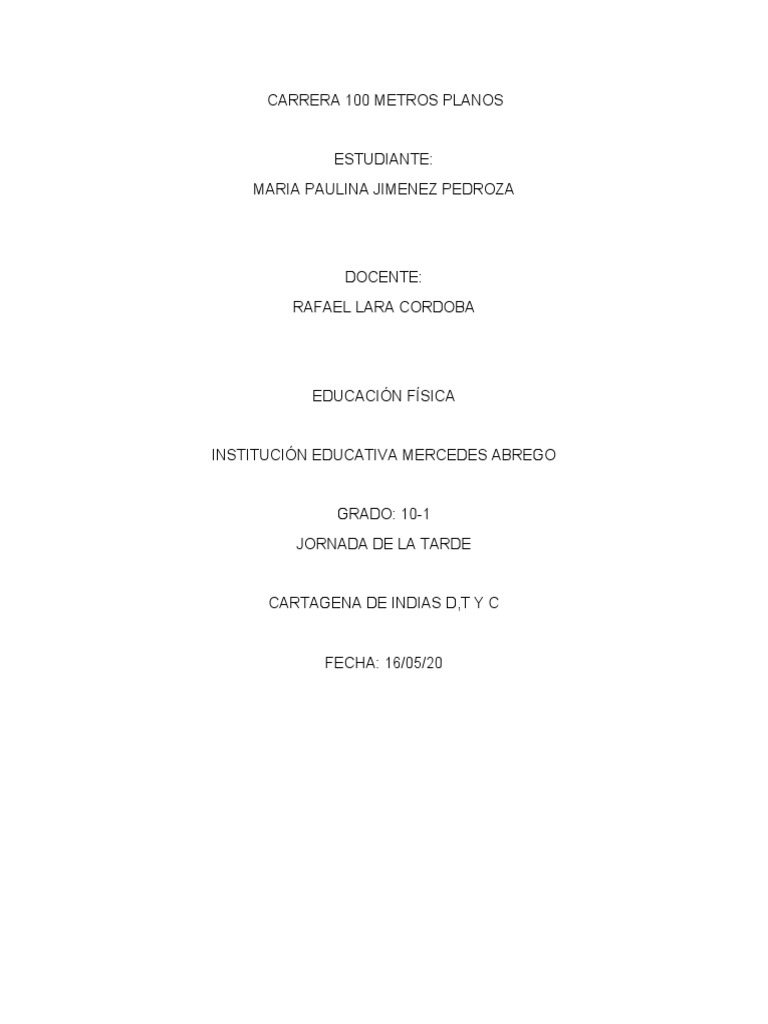 Historia y récords de los 100 metros planos | PDF | Deportes atléticos ...