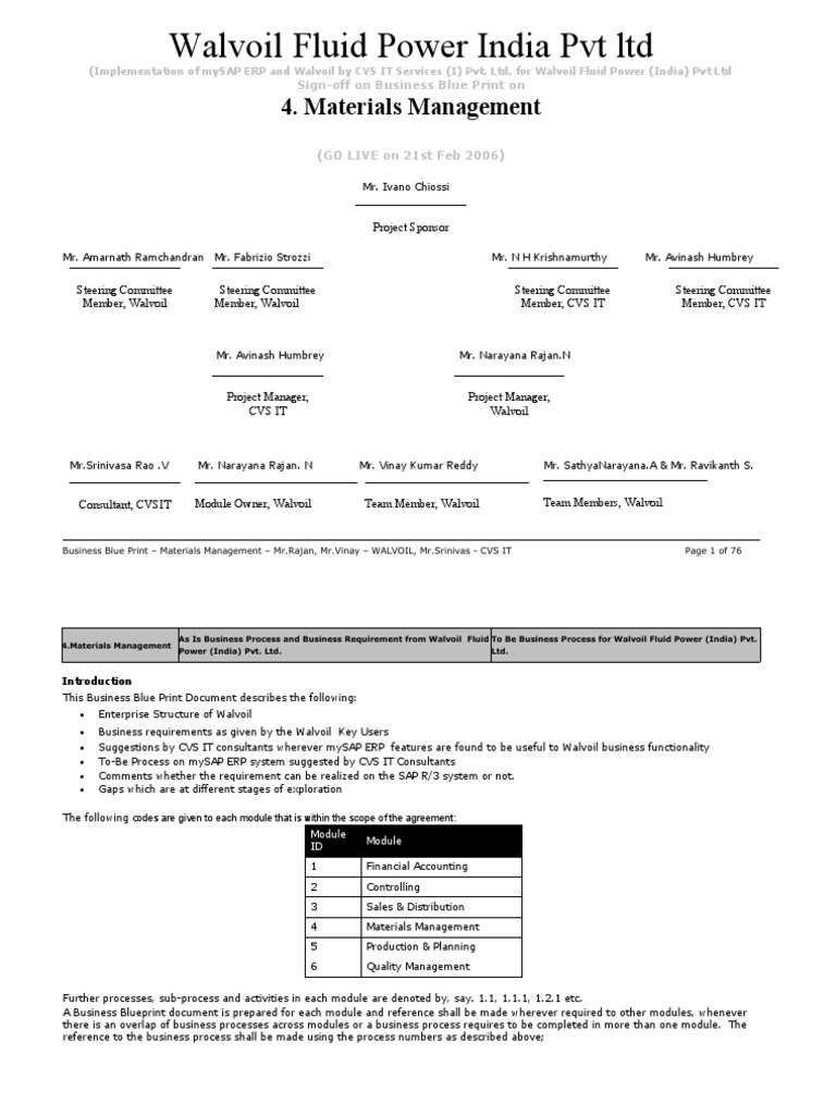 Sap MM Business Blueprint Sample | PDF | Excise | Taxation