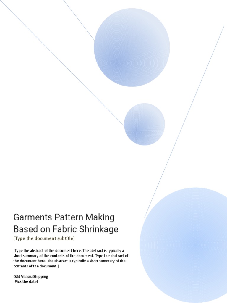Fabric Shrinkage Pattern Making | PDF | Sewing | Clothing