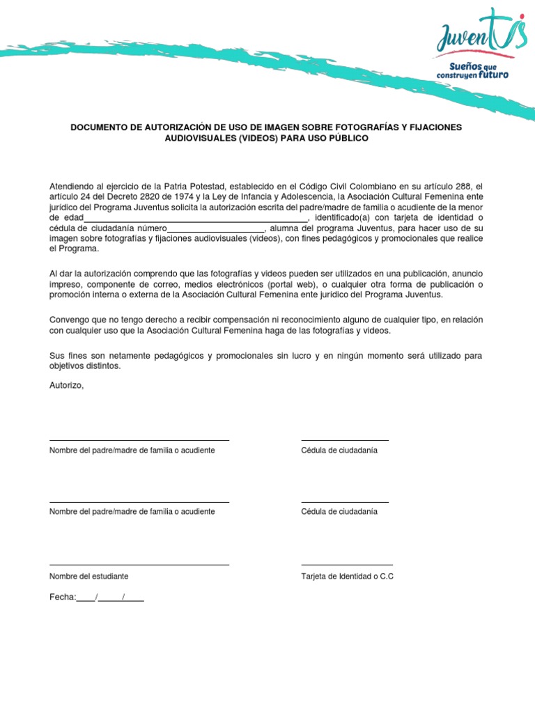 Permiso de Uso de Imagen | PDF