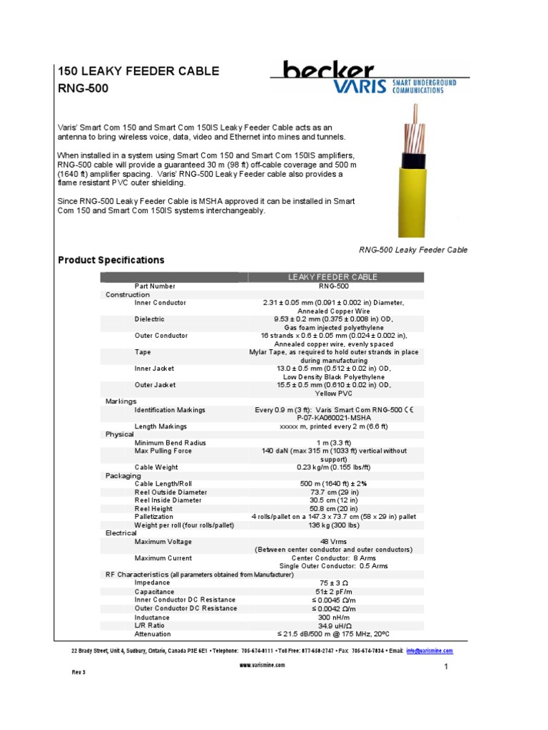 Leaky Feeder Cable Boosts Mine Communications | PDF | Coaxial Cable ...