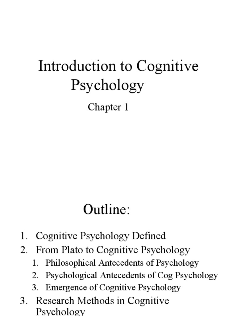 Introduction To Cognitive Psychology | PDF | Cognitive Psychology ...