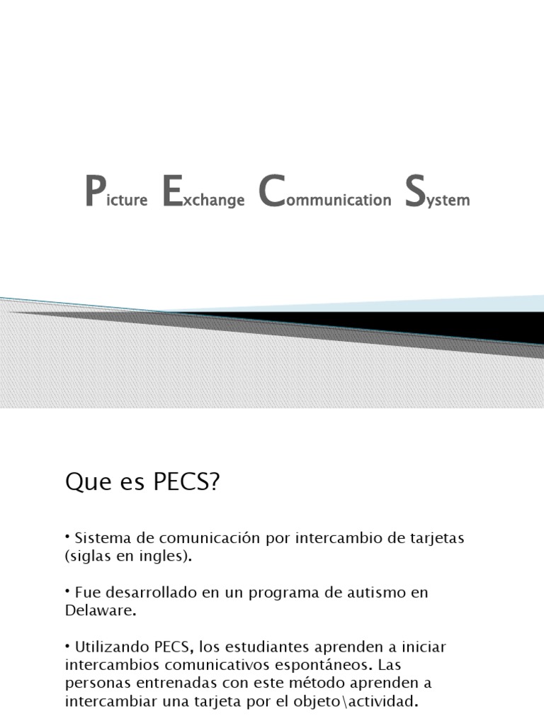 Presentacion PECS | PDF | Cognición | Ciencia cognitiva