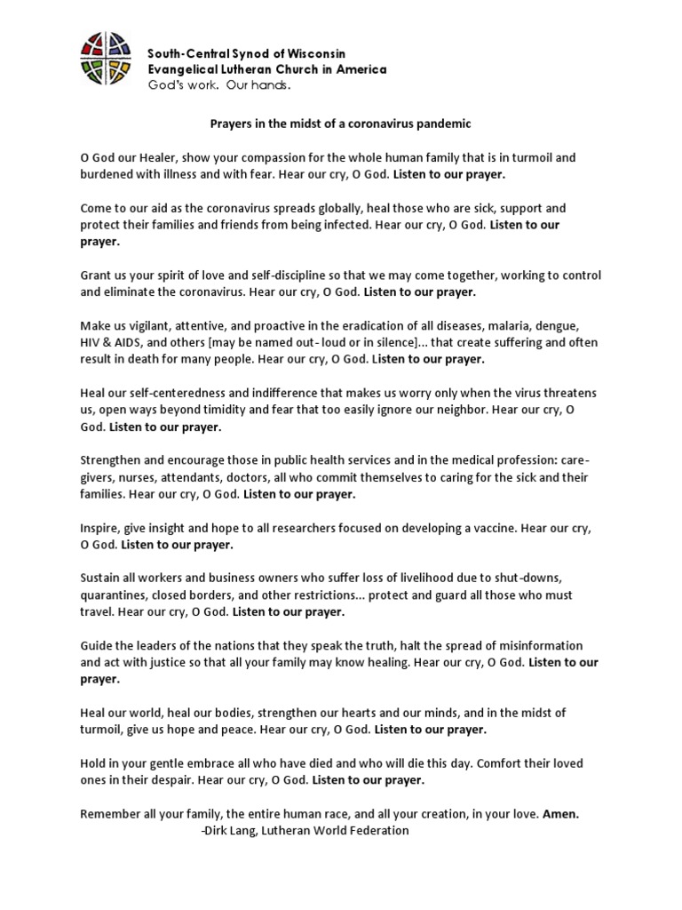 Prayers for Healing During COVID-19 | PDF | Faith Healing | Prayer