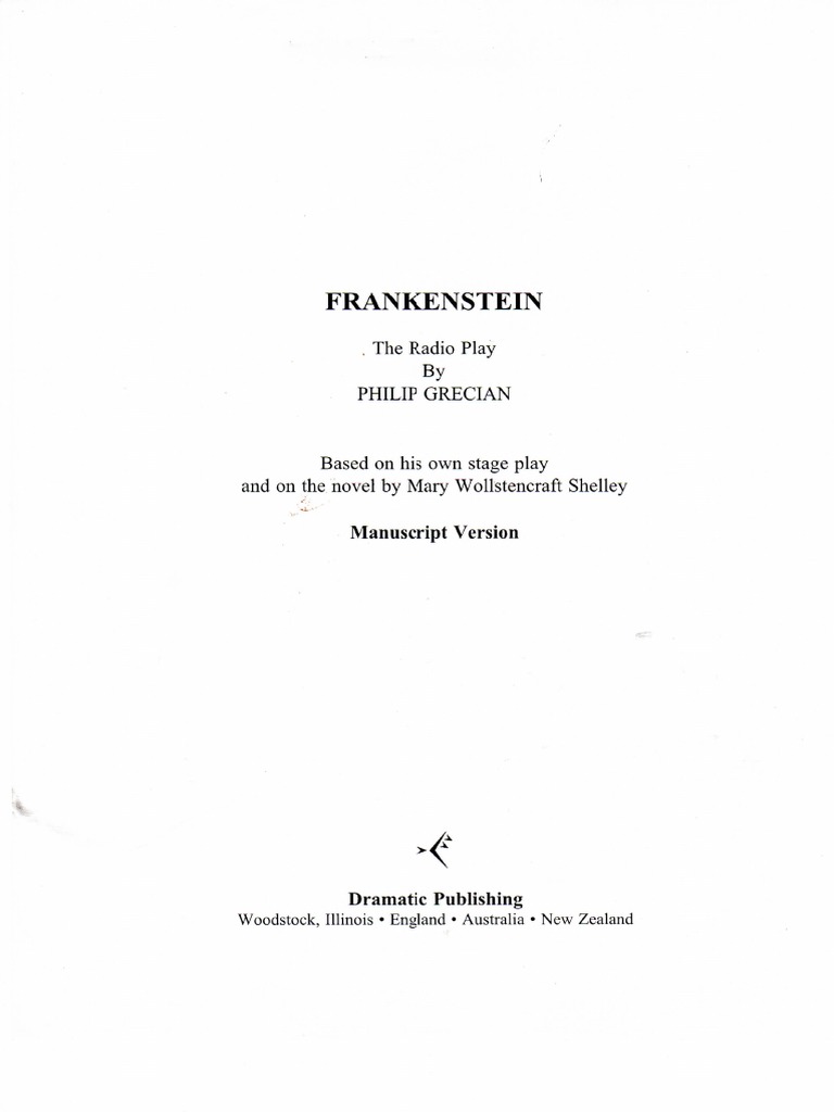 Frankenstein Script PDF | PDF | Frankenstein | Nature