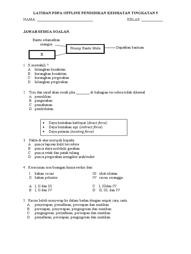 Latihan Pdpa Offline Kesihatan Tingkatan 5 | PDF