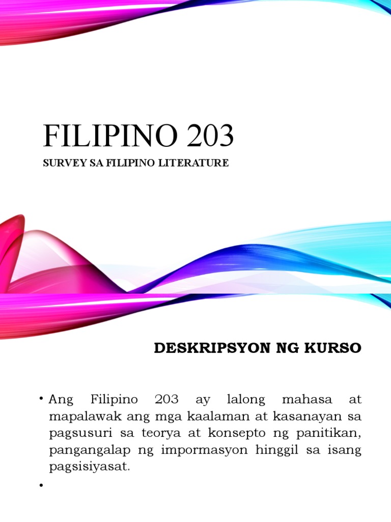 Filipino 203 1 | PDF