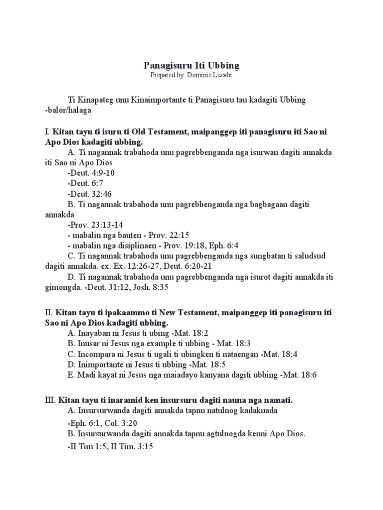 Christian Education Outline | PDF