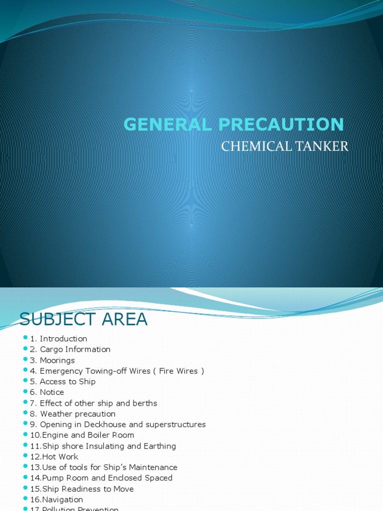 General Precaution For Tanker Operation | PDF | Oil Tanker | Ships