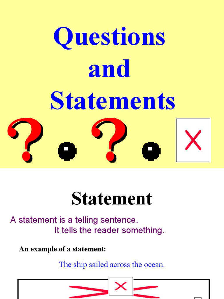 Questions and Statements | PDF | Question | Linguistics