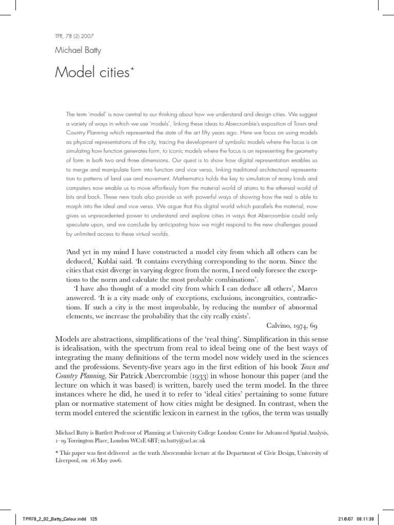 Model Cities - Tracing the Development of Symbolic and Iconic City ...