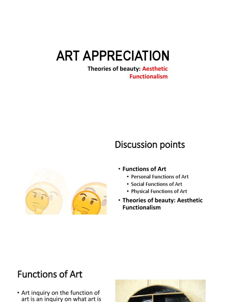 SOCS101 Aesthetic Functionalism | PDF | Aesthetics | Beauty