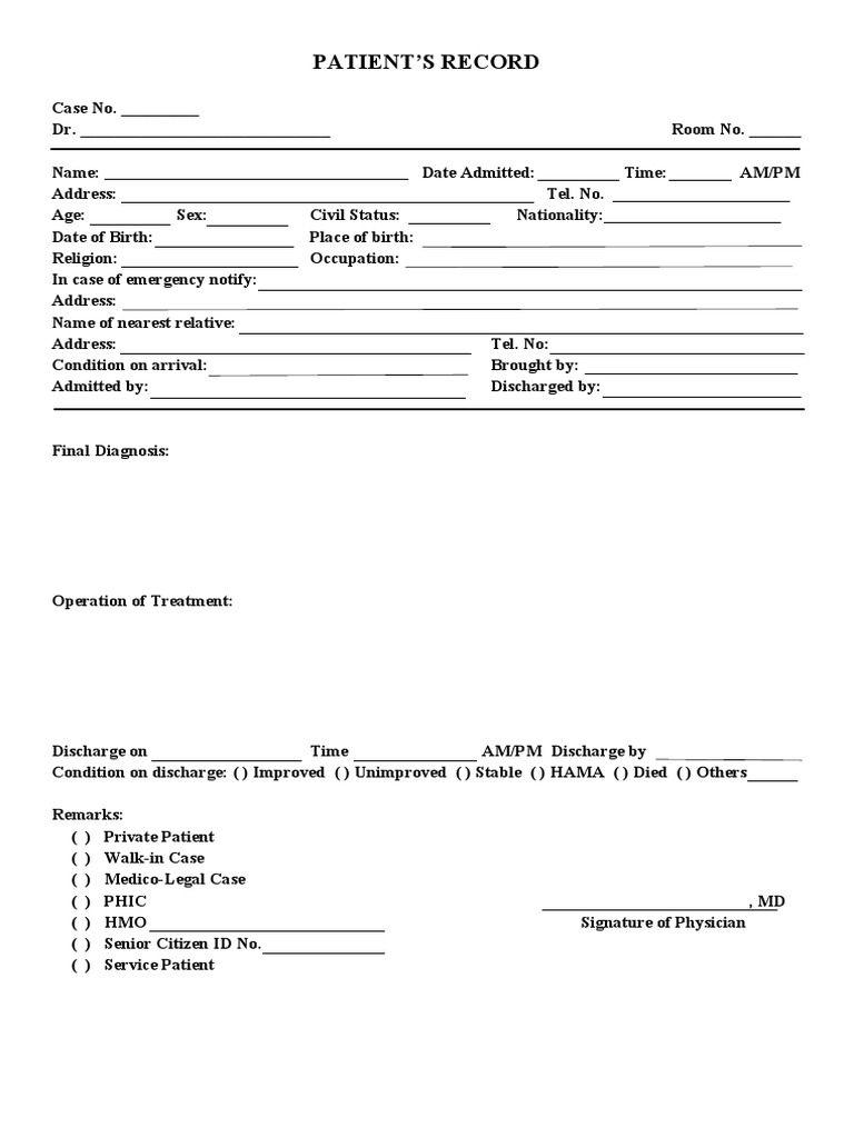 Patients Record | PDF