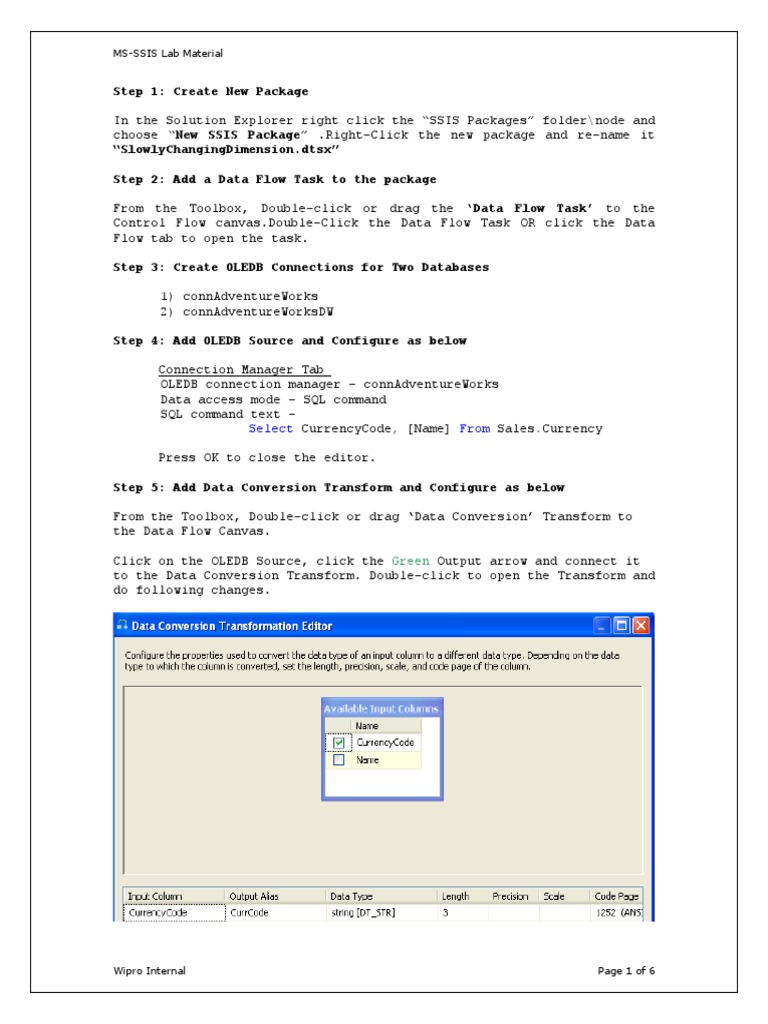 MS-SSIS Lab Material: Select From | PDF | Double Click | Application Software