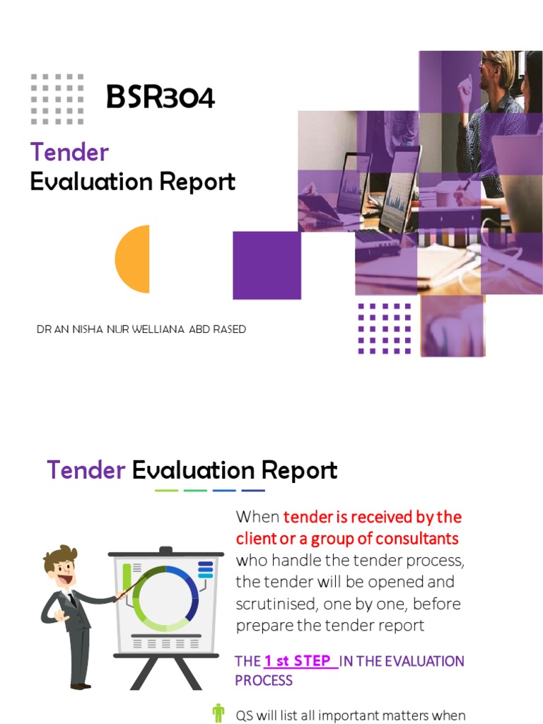 Week 4 - Tender Evaluation Report | PDF | Evaluation | Business