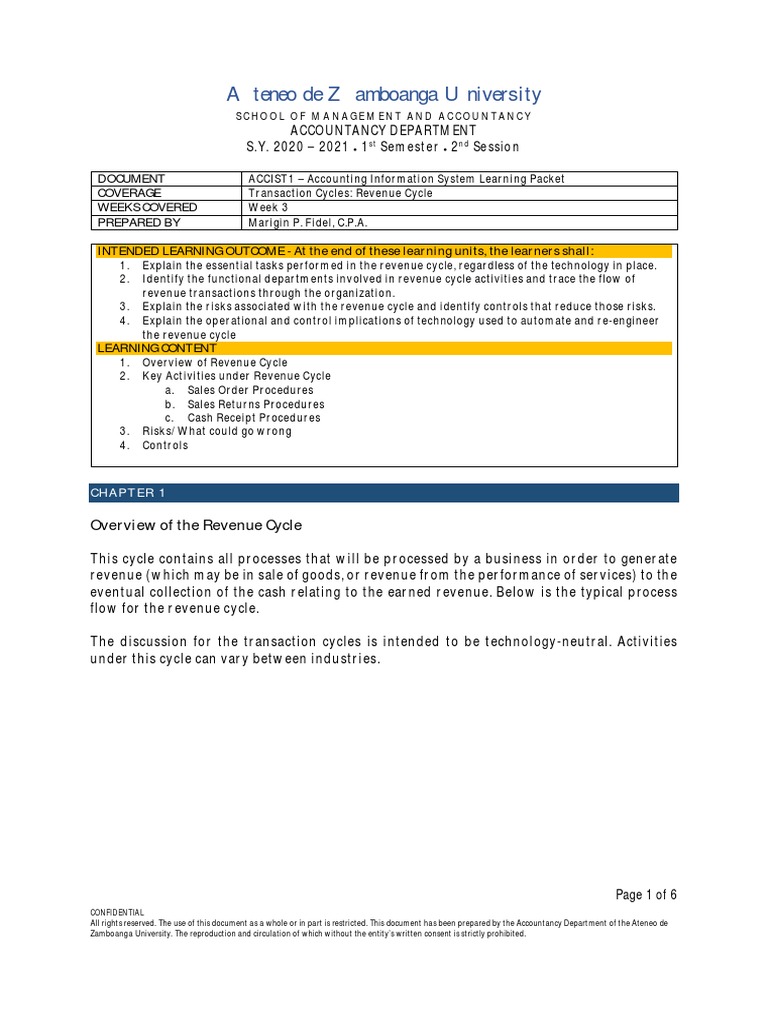3 - Learning Packet Accist | PDF | Receipt | Electronic Data Interchange